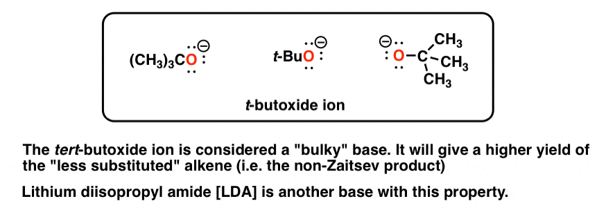 Bulky Bases in Elimination Reactions — Master Organic Chemistry