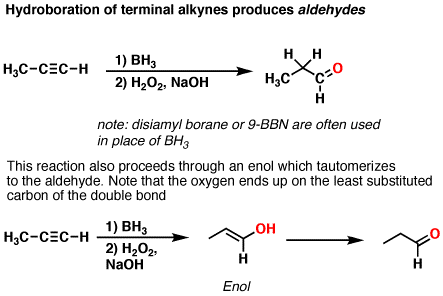 Hydroboration and Oxymercuration of Alkynes — Master Organic Chemistry